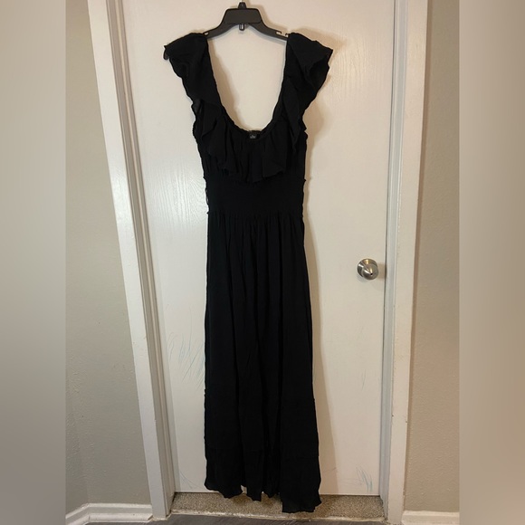 Grace | Dresses | Grace Dresses Ruffled Black Summer Maxi Size Xl 0 ...